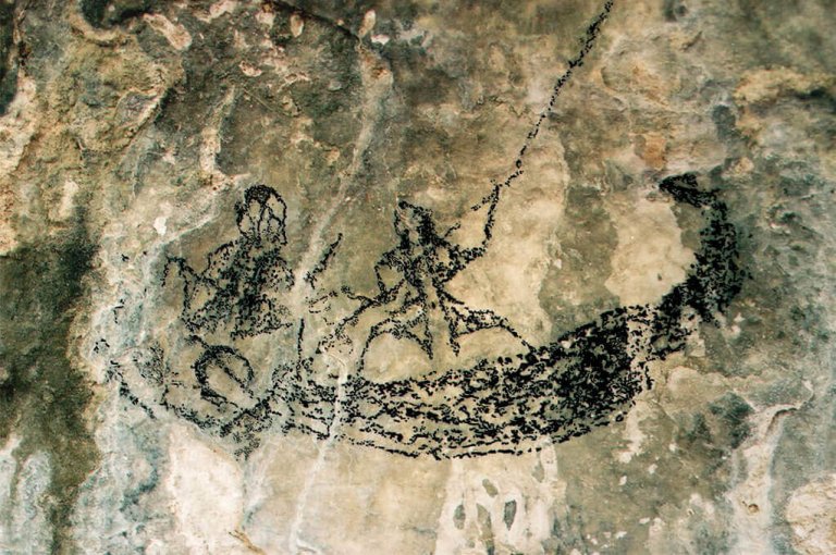 Te Ana Maori Rock art - Mokihi - Te Ana Māori Rock Art